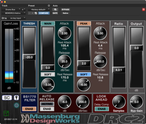 MDW Press | MDWDRC2-Native Dynamic Range Controller Plugin
