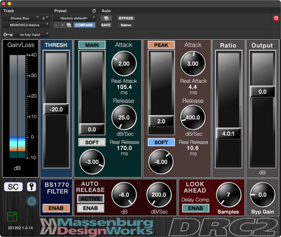 MDW Press | MDWDRC2-Native Dynamic Range Controller Plugin